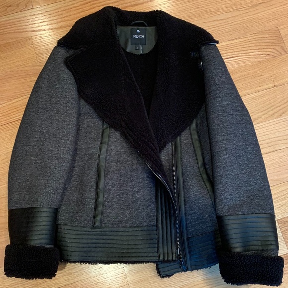 NIC+ZOE | Jackets & Coats | Niczoe Greyblack Faux Shearling Jacket | Poshmark